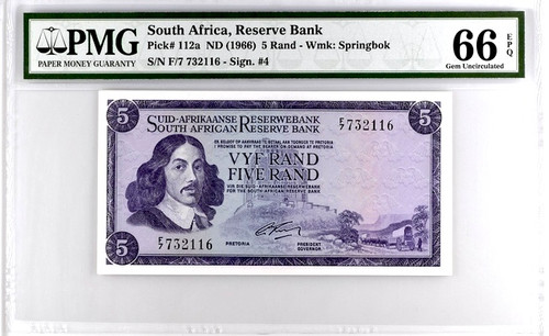 S. Africa (Reserve Bank): ND(1966) G Rissik R5 PMG GU66EPQ | I N ...