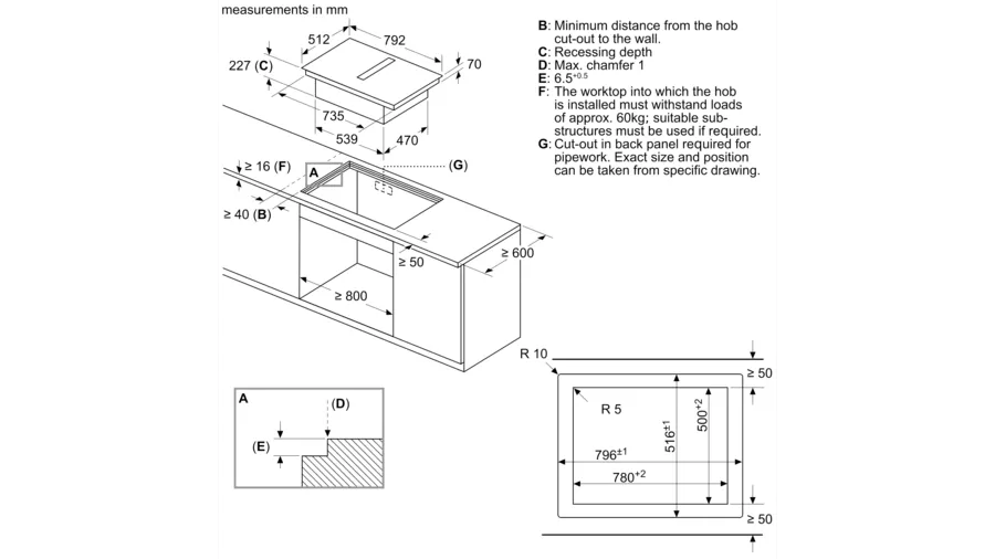 Siemens studioLine EX807NX68E 80cm Vented Induction Hob | Kitchen ...