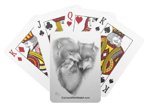 WOLF TRIAD CARDS (POKER CARDS) | CullumsWildlifeArt