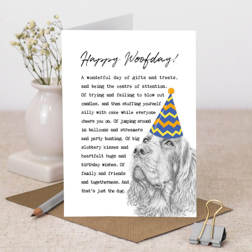 Cocker Spaniel Party Hat Birthday Card | Funny Cards From The Dog ...