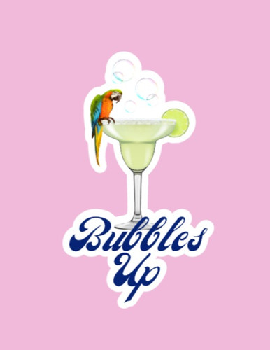 Bubbles Up Jimmy Buffet Sticker | The Blonde Peach