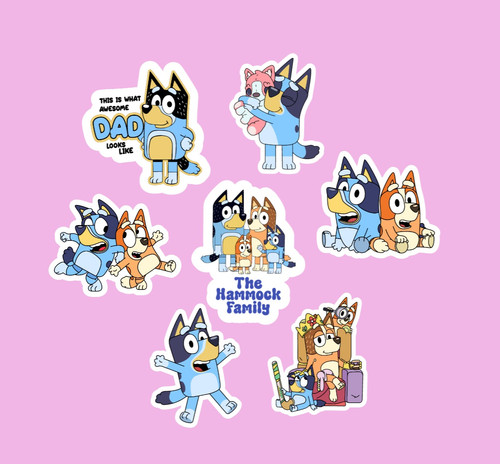 Personalized Bluey Sticker Bundle | The Blonde Peach