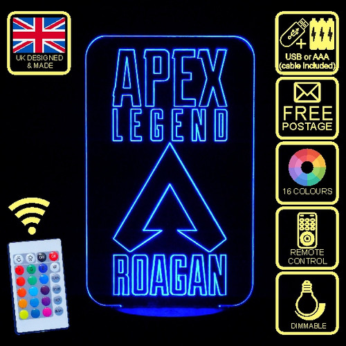 Personalised Apex Legend 2 LED Colour Changing Bedside Lamp | Phoenix ...