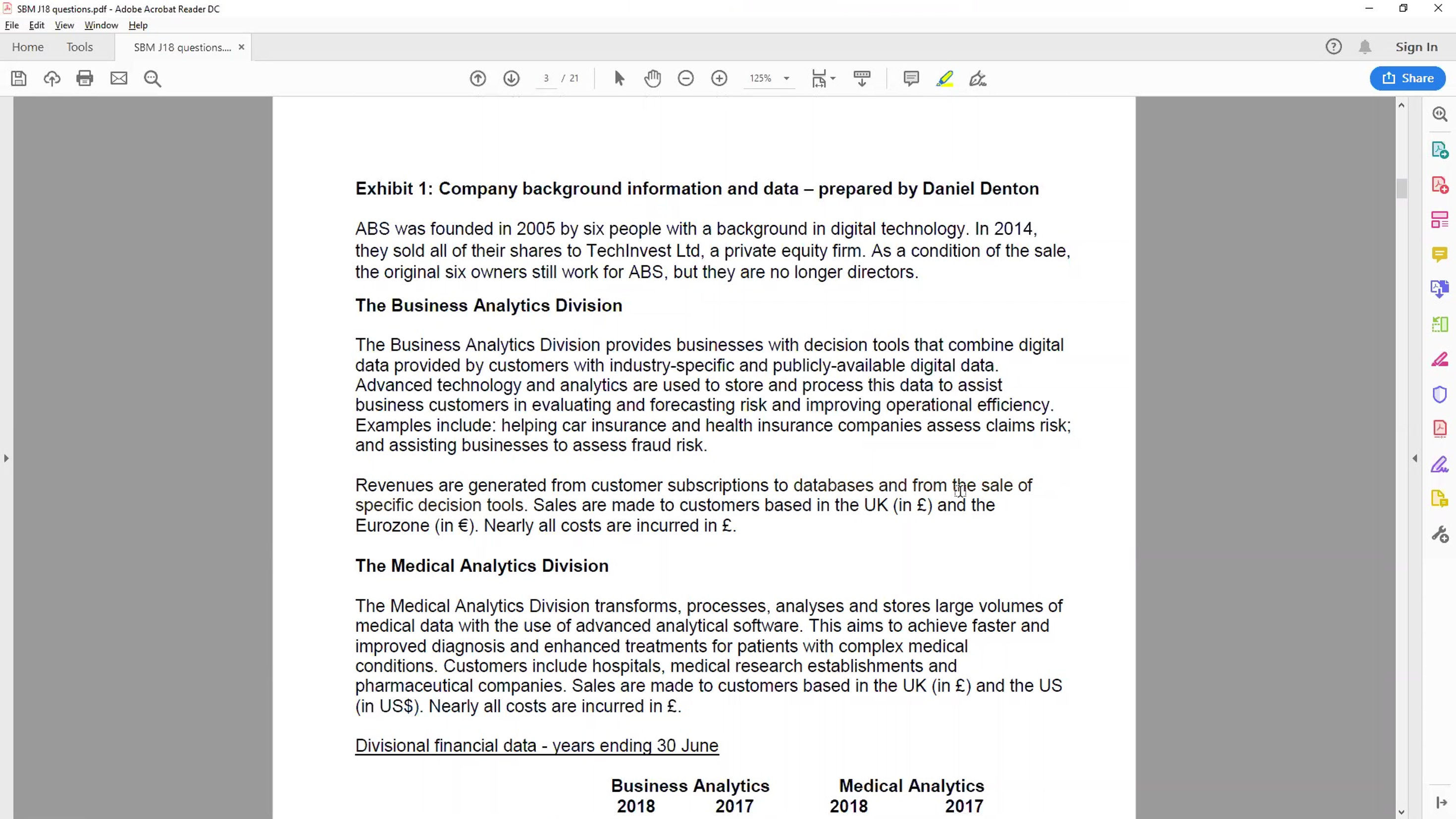 Sample Material | Prize-winning ACA Tutor | ACA Tuition | ACA Masters