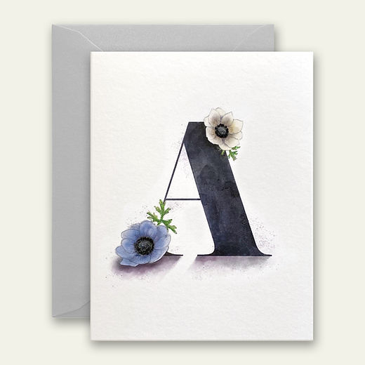 monogram letter cards