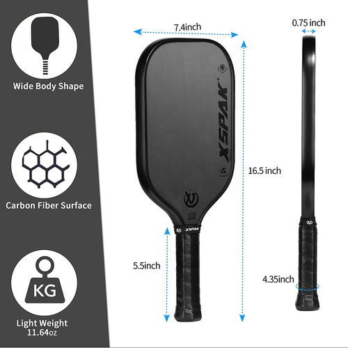 New XS XSPAK Carbon Fiber Pickleball Paddle similar to Joola ...
