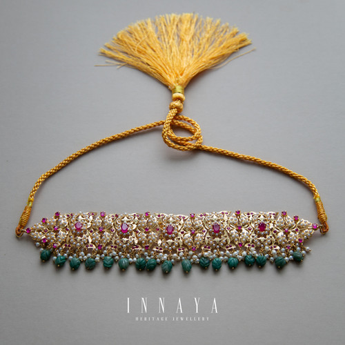 Amal Choker Garnet Jade Pre Order | IHJ