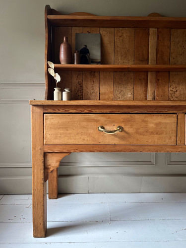 Sold - Victorian Pine and Beech Dresser | The Primitive Home
