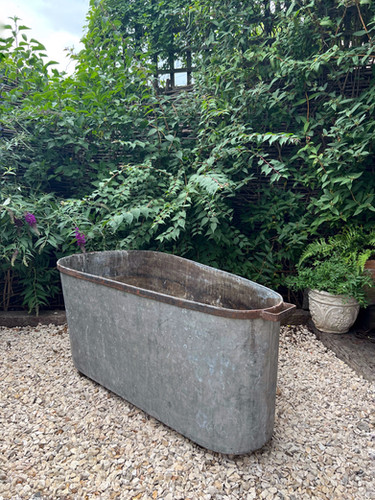 Antique French Zinc Bath | The Primitive Home