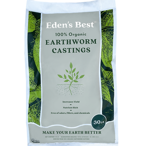100% Organic Earthworm Castings - 30 lb | Grow Texas Earth