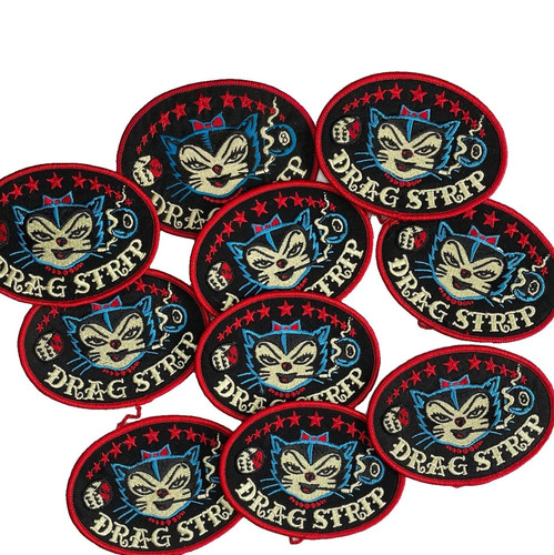 Dragstrip Kitty large Vince Ray patch | dragstrip-clothing