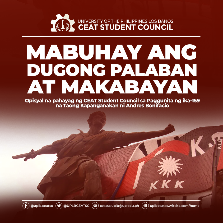 MABUHAY ANG DUGONG PALABAN AT MAKABAYAN | Statements | UPLB CEAT ...