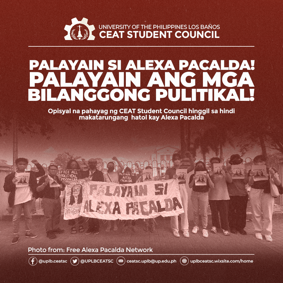 PALAYAIN SI ALEXA PACALDA! PALAYAIN ANG MGA BILANGGONG PULITIKAL ...