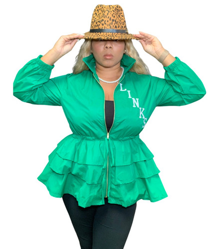 Peplum Line Jacket - LINKS green | thecouturesoror