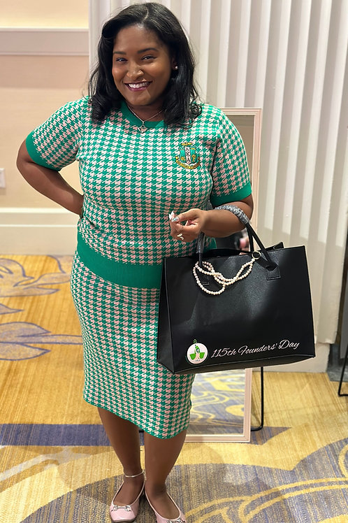 AKA Houndstooth KNIT 2pc | thecouturesoror