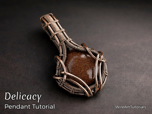 Delicacy Pendant wire wrapping tutorial | Wire Wrap Tutorial