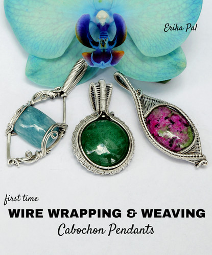 First Time Wire Wrapping & Weaving Cabochon Pendants | Wire Wrap Tutorial