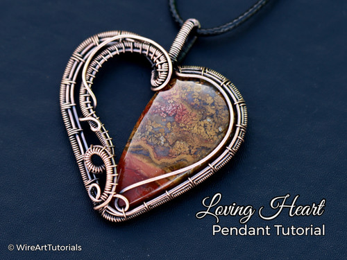 Loving Heart Pendant wire wrapping tutorial | Wire Wrap Tutorial
