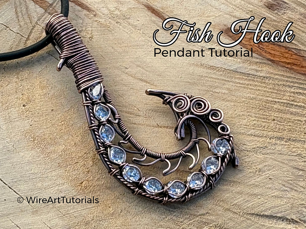 Fish Hook Pendant wire wrapping tutorial | Wire Wrap Tutorial