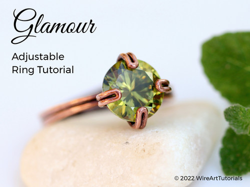 Glamour Adjustable Ring wire wrapping tutorial | Wire Wrap Tutorial