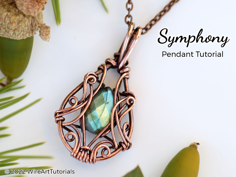 Symphony Cabochon Pendant wire wrapping tutorial | Wire Wrap Tutorial
