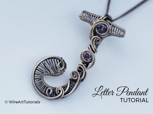 Letter J Pendant wire wrapping tutorial | Wire Wrap Tutorial