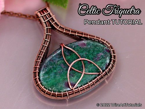 Celtic Triquetra Cabochon Pendant wire wrapping tutorial | Wire Wrap ...