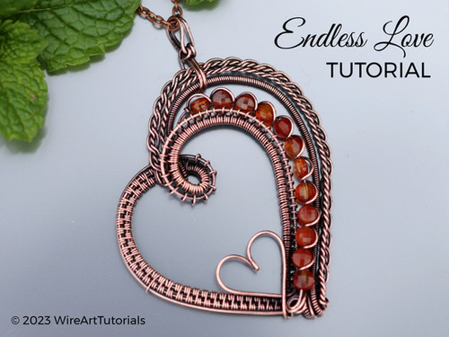 Endless Love Heart Pendant wire wrapping tutorial | Wire Wrap Tutorial