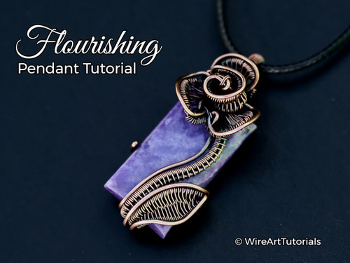 Flourishing Flower Pendant wire wrapping tutorial | Wire Wrap Tutorial