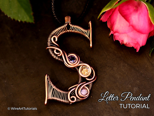 Letter S Pendant wire wrapping tutorial | Wire Wrap Tutorial