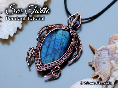 Sea Turtle Pendant wire wrapping tutorial | Wire Wrap Tutorial