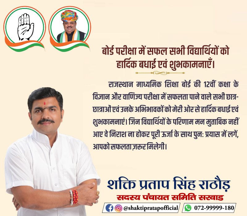 Shakti Pratap Singh Rathore | Ajmer | Shakti Pratap Singh Rathore INC