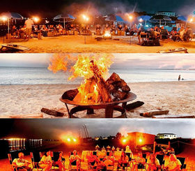 beach bonfire party