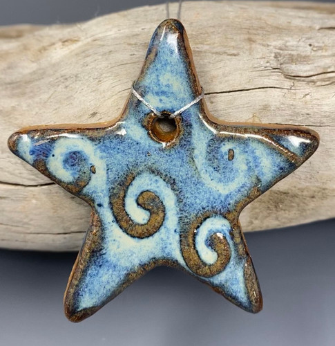 Beautiful Star Ornament - Blue | Amy Pagel Pottery