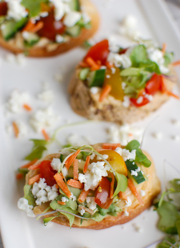 Mediterranean Veggie Crostini | Whirlwind Creations