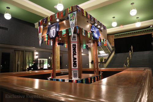 Bar with Flags | Exclusive Events Inc