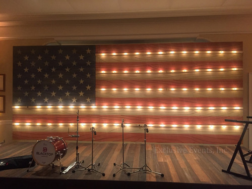Lighted Flag Backdrop | Exclusive Events Inc