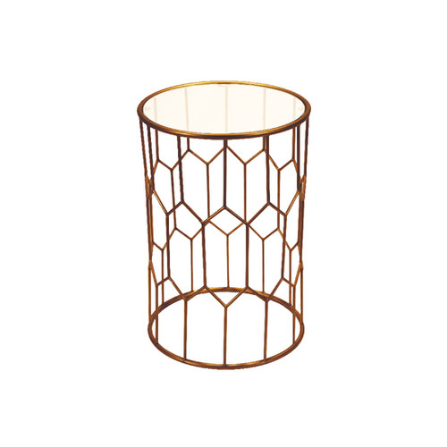 Gold Art Deco Side Table | Exclusive Events Inc