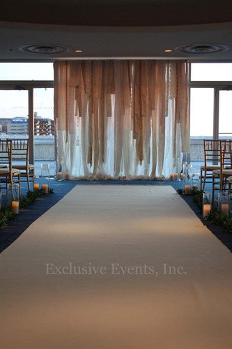 Tattered Ivory Backdrop | Exclusive Events Inc