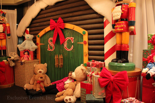 Santa Claus Wood Cabin Entry | Exclusive Events Inc