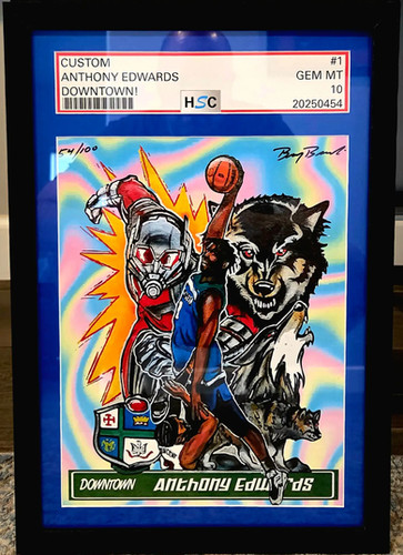 SLABBED Anthony Edwards Timberwolves Downtown 12x18 Limited Edition ...