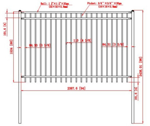 Metal Fence Panel 5' x 8' | A1 Ottawa Fence