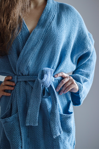 Waffle bath robe | Time for Linen