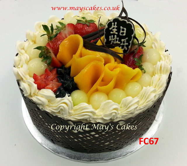 FC67 - Chinese Fruit Sponge Cake | mayscakes