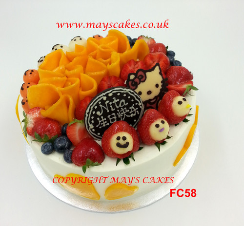 FC58 - CHINESE FRUIT SPONGE CAKE | mayscakes