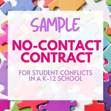 Sample School No Contact Contract | Open Door Principal