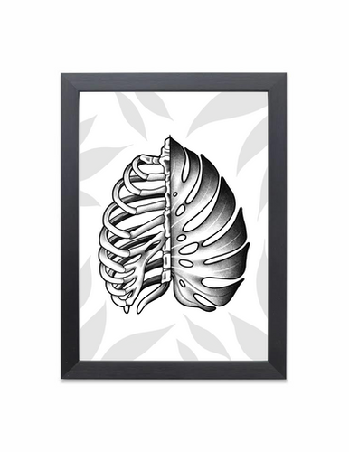 Monstera Ribcage Print | Chelsea Sankey
