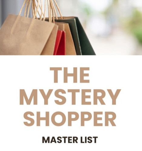 The Mystery Shopper Master List | Amanda Moak
