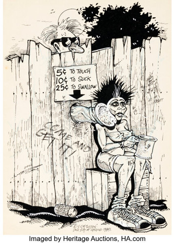 S. Clay Wilson "Come and Get It!" Illustration Original Art (1985) | HOME