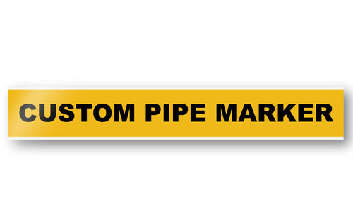 Flammable (Black on Yellow) Pipe Marker | Midwest Engraving